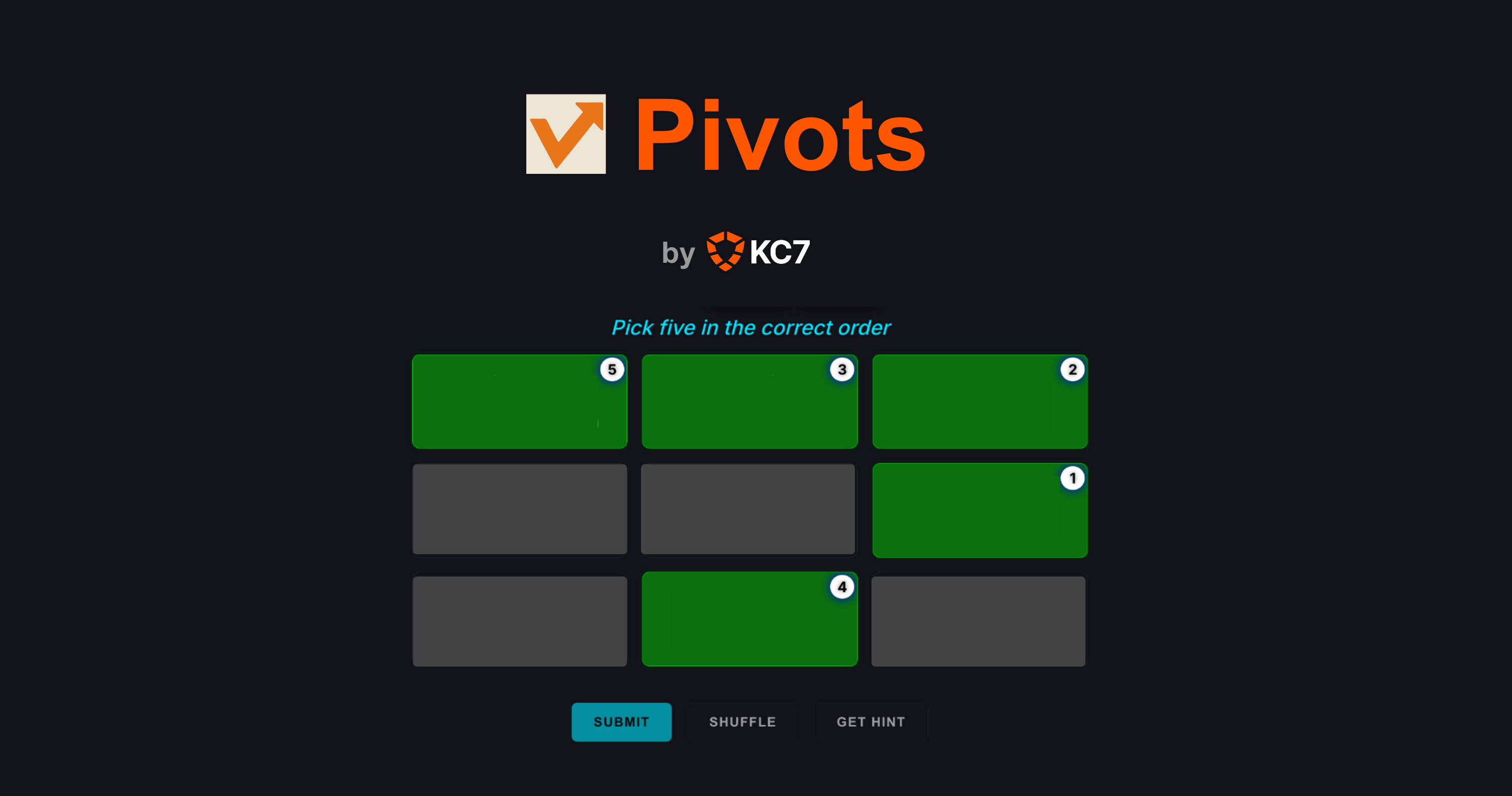 Pivots - A Game of Intrusions